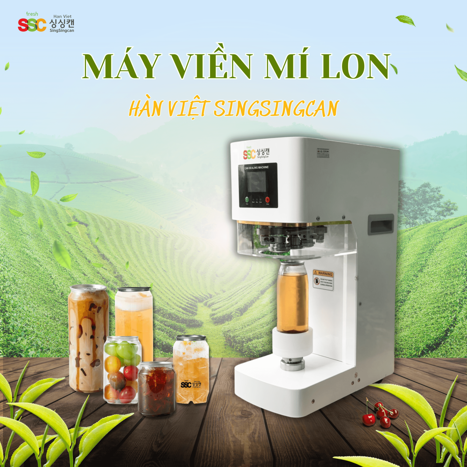 Máy đóng Nắp Lon PET SSC-100C & SSC-100D – Giải Pháp đóng Gói Hiện đại Cho Quán Nước - Lon Nhựa ...